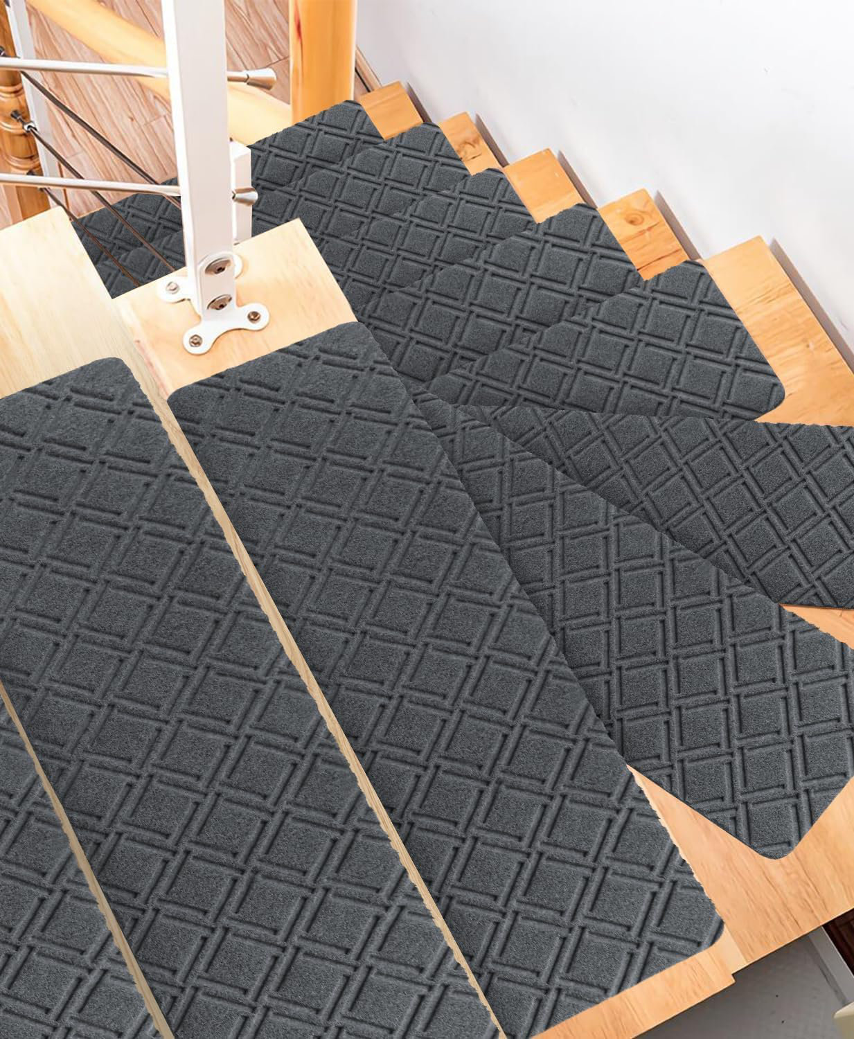 RAPTIZ Stair Treads Non Slip For Wooden Steps Indoor 10" X 30" 4 Pack ...