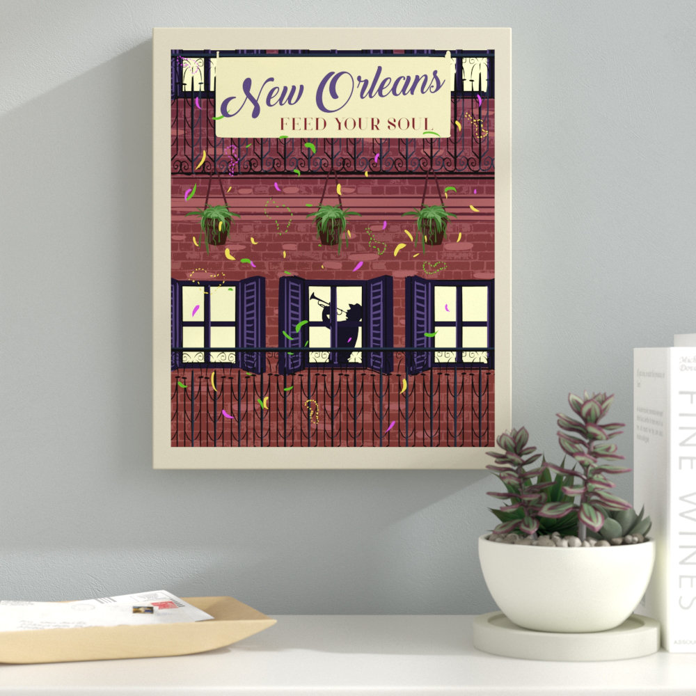 Ebern Designs 'New Orleans Postcard' Graphic Art Print | Wayfair