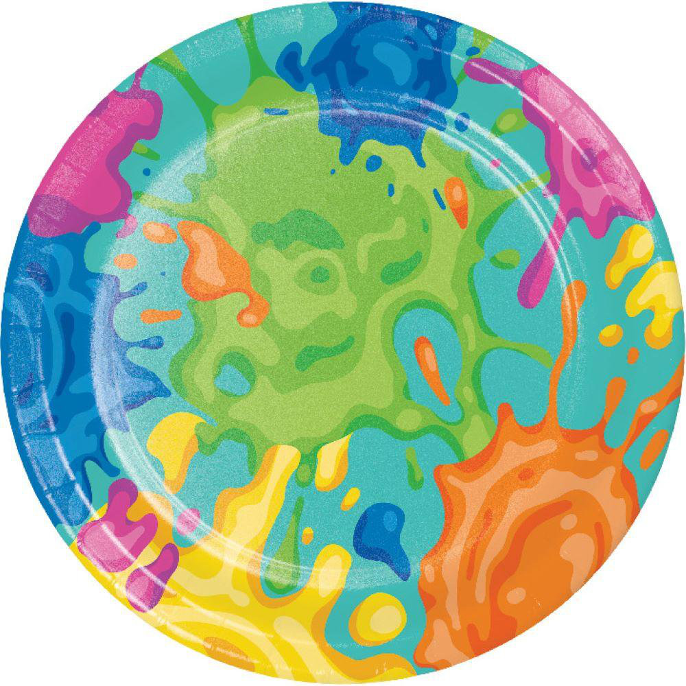 Creative Converting Paint Splatter Dessert Plates, 24 ct. | Wayfair