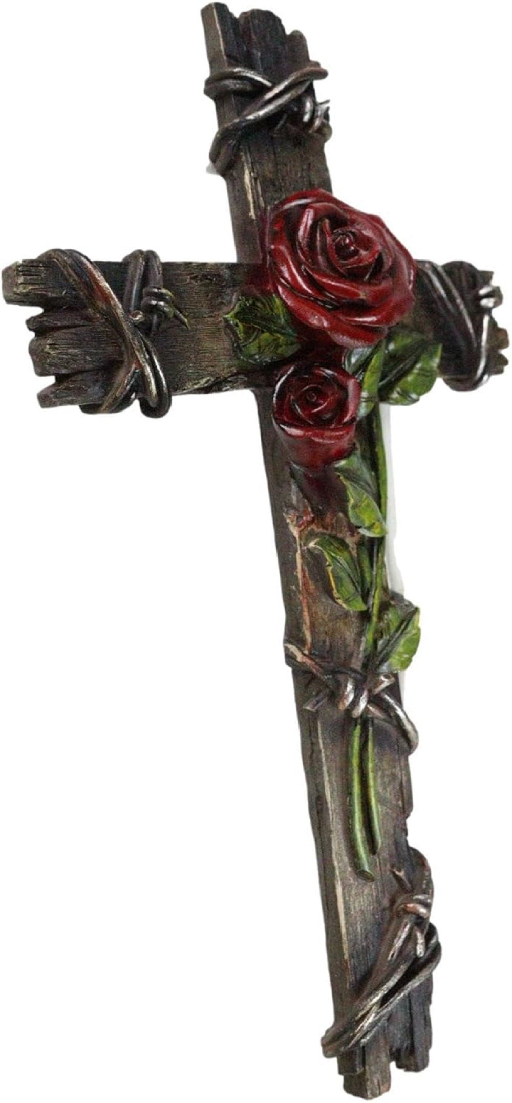 Astoria Grand Rustic Western Red Roses Stalk With Barbed Wires Faux ...