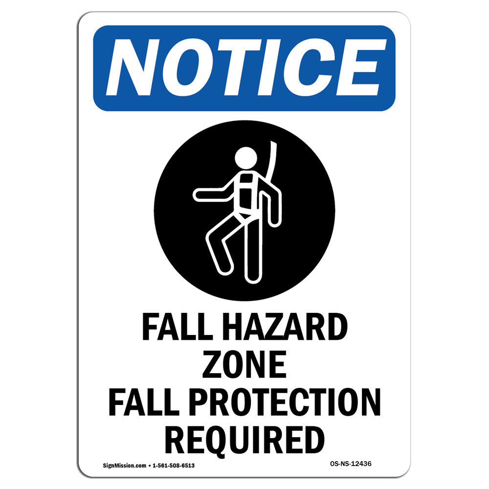 SignMission Fall Hazard Zone Fall Sign | Wayfair