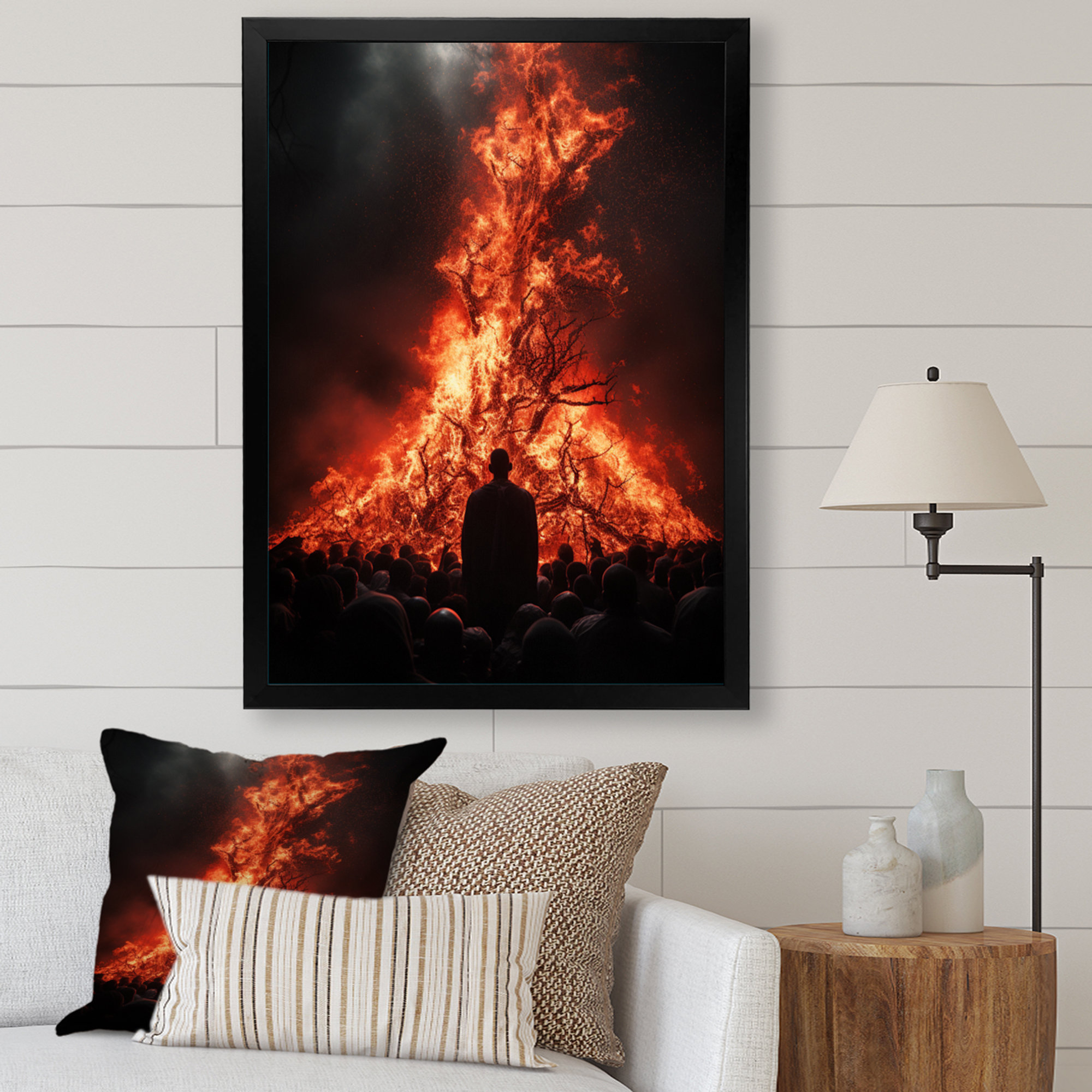 Latitude Run® Folk Religion Ritualistic Fire On Canvas Print | Wayfair