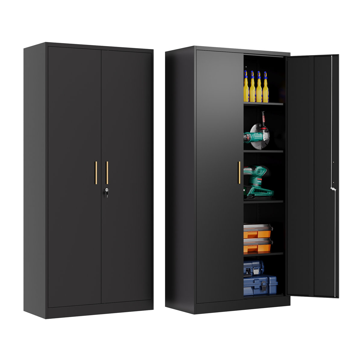 WFX Utility™ Metal Garage Storage Cabinet With 71" Tall Steel Cabinets ...