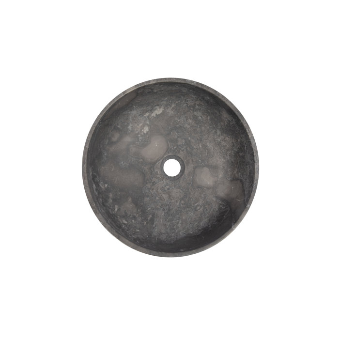 EdenBath Gray/Brown Stone Circular Vessel Bathroom Sink | Wayfair