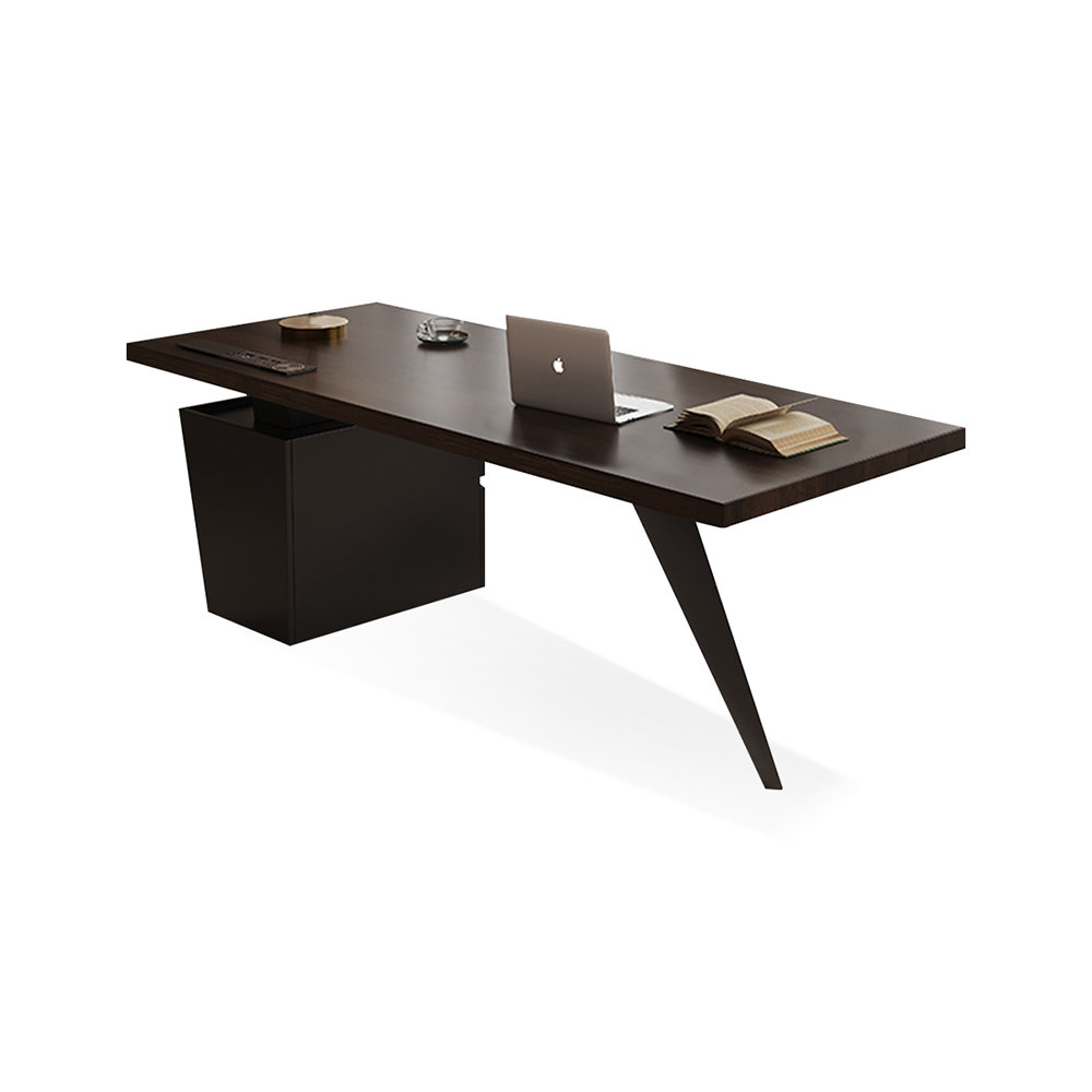 Flexy Infotech Dark-brown+Black Rectangular Manufactured Wood+Carbon ...