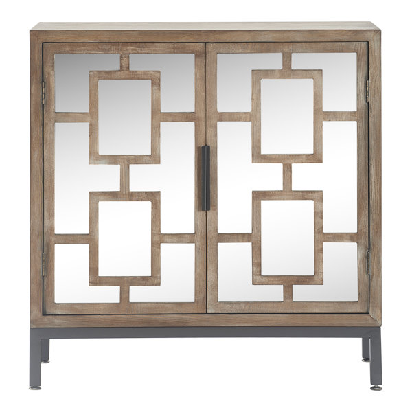 Tommy Hilfiger Hayworth Accent Storage Cabinet with Mirrored Doors ...