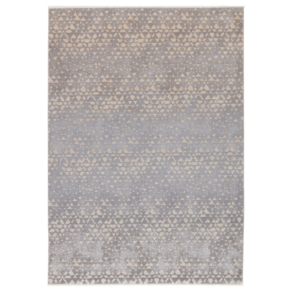 Kevin O'Brien Studio Land Sea Sky Geometric Gray/Beige Area Rug | Wayfair