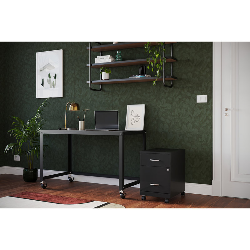 Ebern Designs Home Office Desk and Storage Set | Wayfair