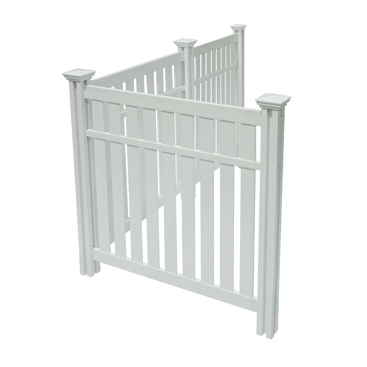 Enclo 4ft H x 3.3ft W x 3.5ft L (3 Panels) No Dig Enclo Hartford White ...