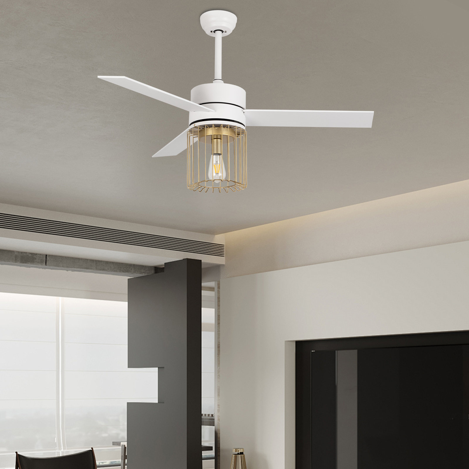House of Hampton® 48Inch 3 - Blade Ceiling Fan Light with Remote ...
