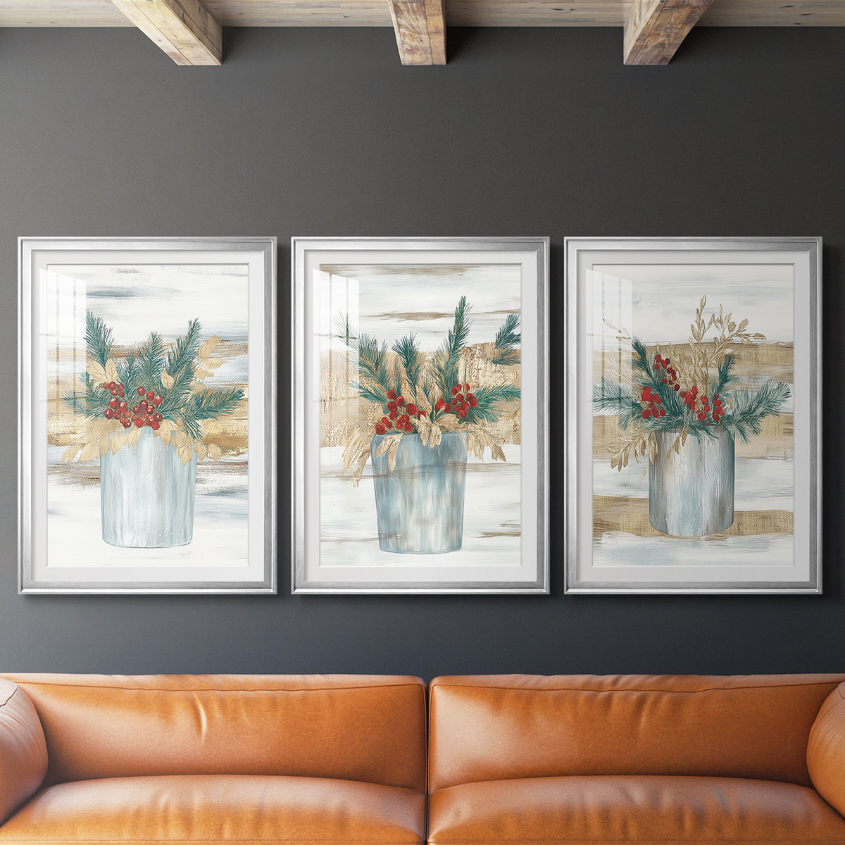Corrigan Studio® Christmas Holiday Art CLXXI -Custom Framed Premium ...