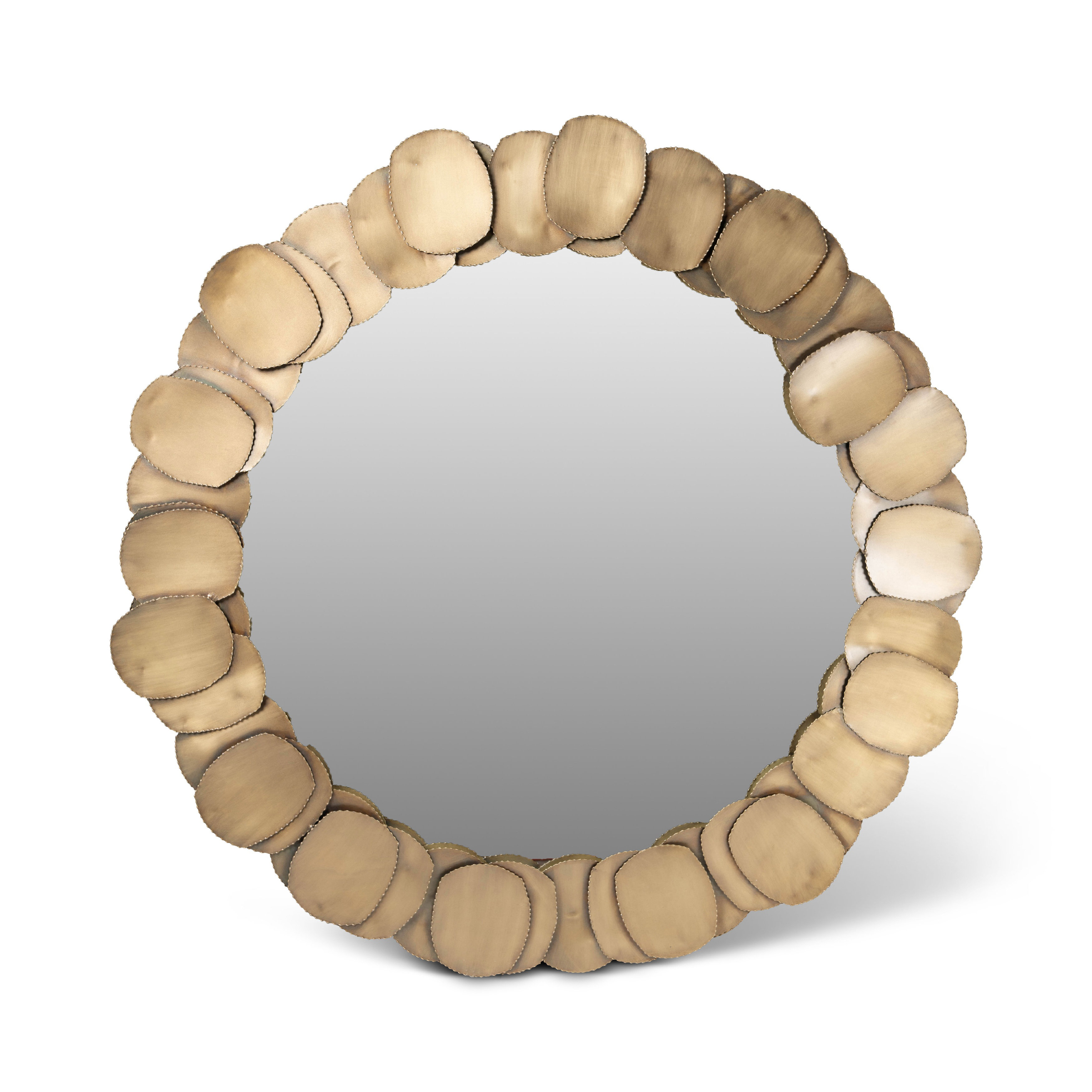 Wrought Studio™ Jonica Iron Round Wall Mirror & Reviews | Wayfair