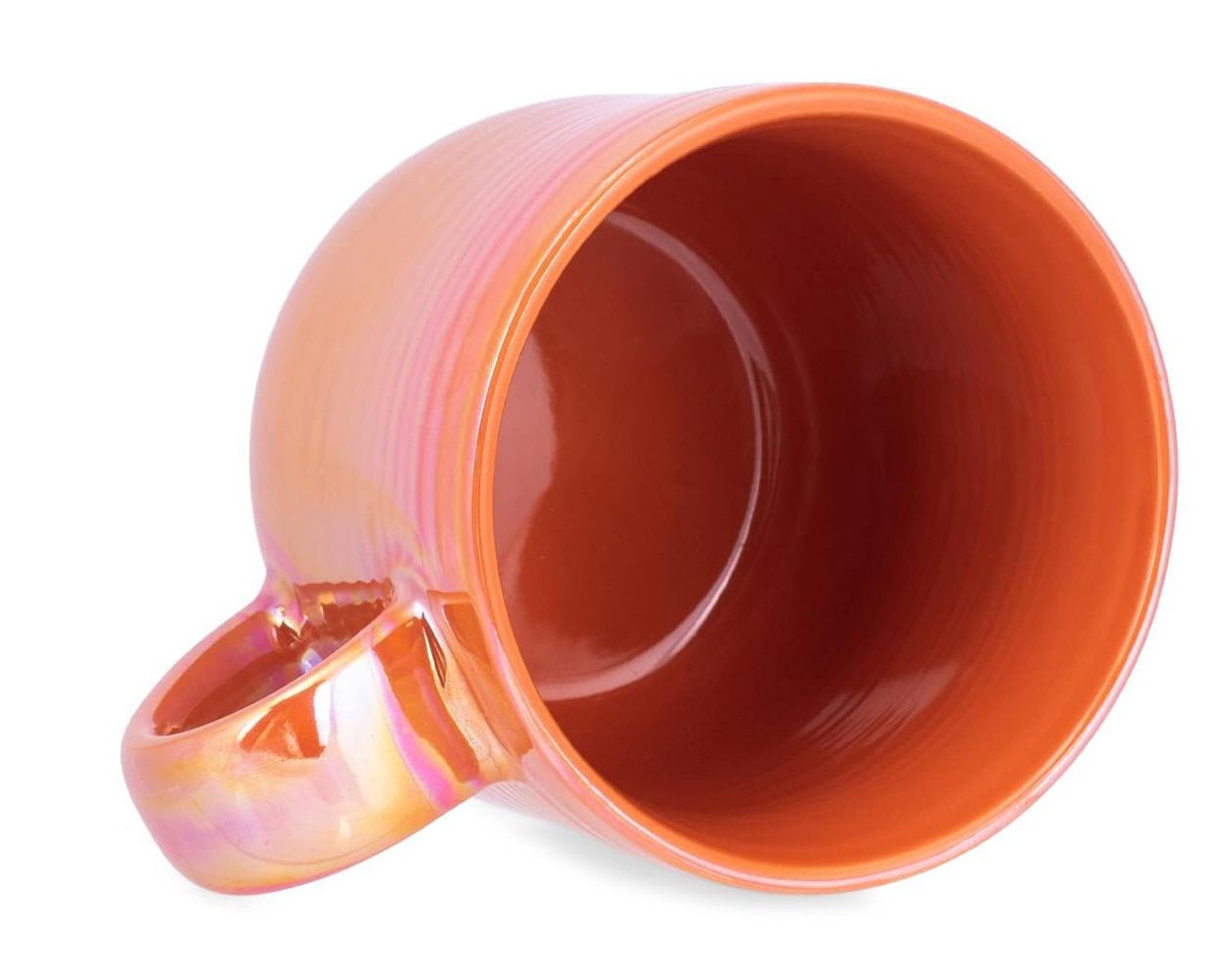 Tiprol Set of 4 Ceramic Stoneware 17 oz Burnt Orange Coffee Mug Cup ...