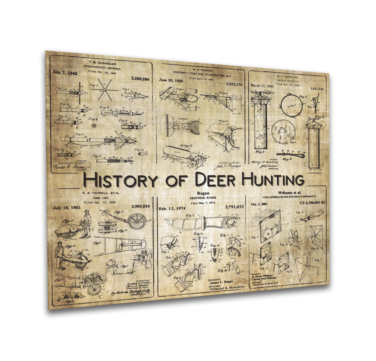 Williston Forge History of Deer Hunting - Patenet Collage | Wayfair