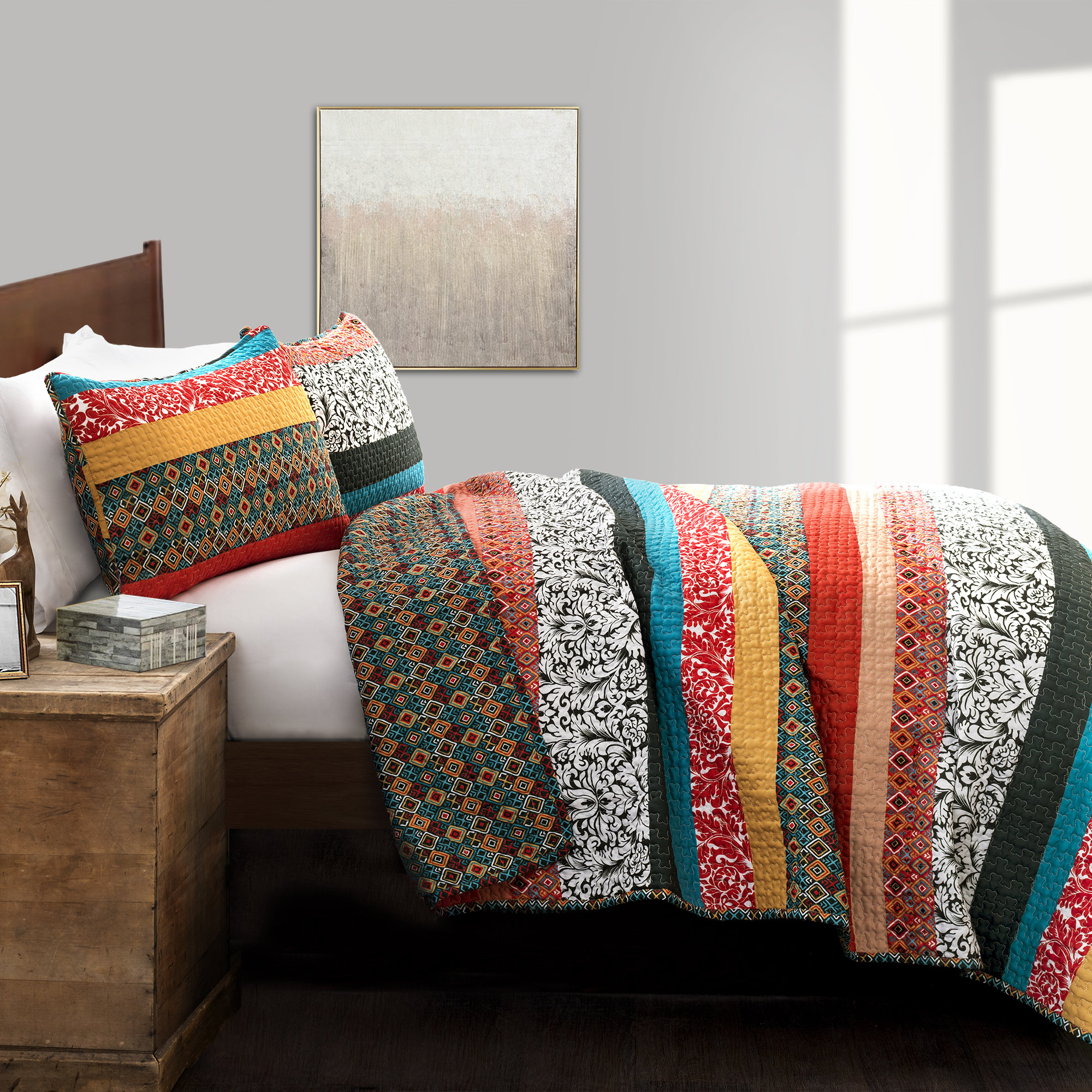 Lush Decor Boho Stripe Reversible Coverlet Set & Reviews - Wayfair Canada