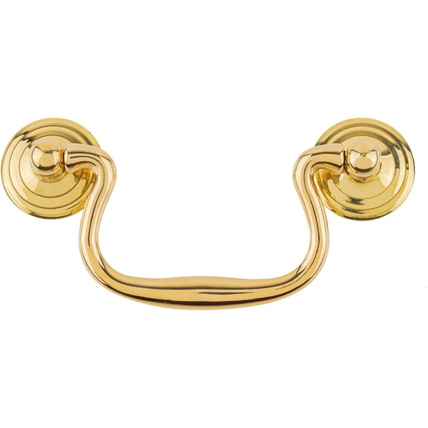 UNIQANTIQ HARDWARE SUPPLY Plain Cast Brass Swan Neck Drawer Bail Pull ...
