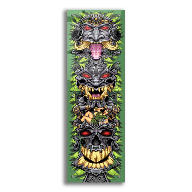 Trinx Aztec Tiki Totem Skateboard On Plastic / Acrylic by Flyland ...