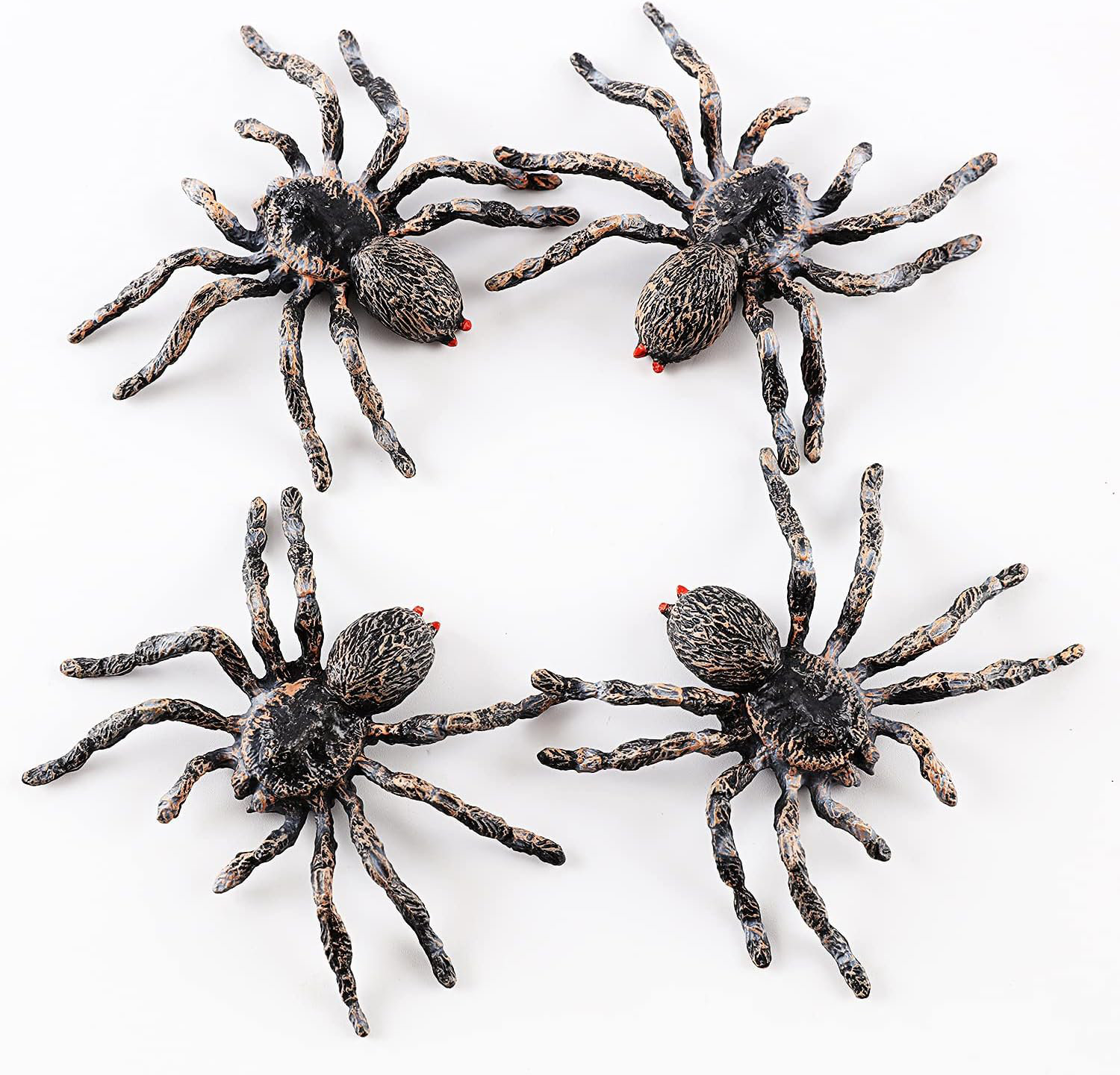 17 Stories 4-Pack Realistic Spider Figures - Gawertoy Giant Plastic ...