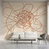 Ebern Designs Abstract Line Art Wallpaper Continuous Line Scribble ...