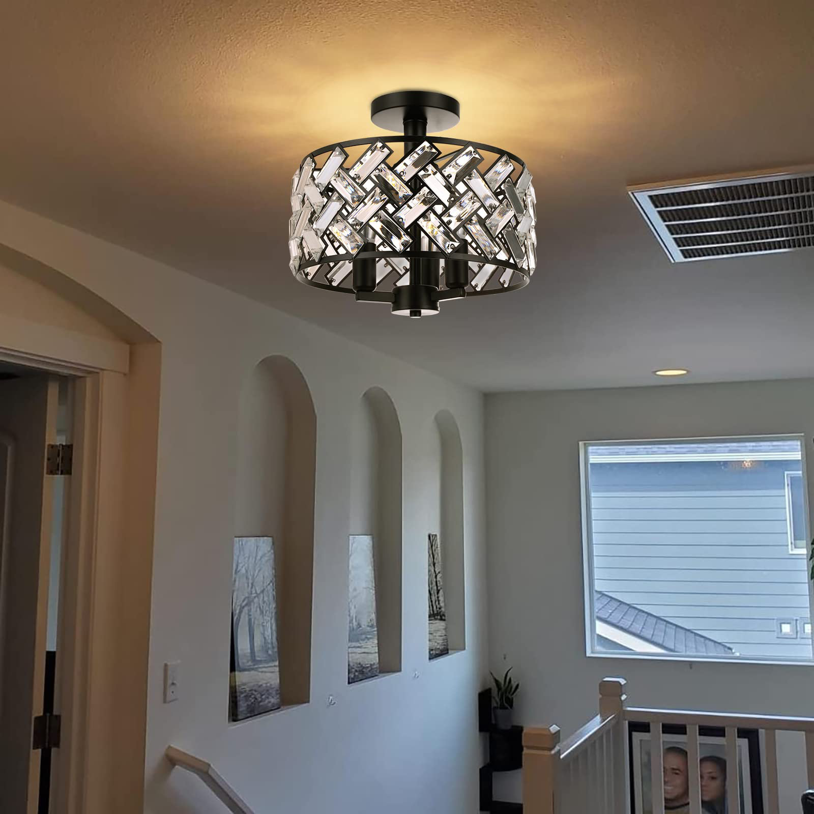 MARLIN MANUFACTURING COMPANY, INCORPORATED Semi Flush Mount 3-Light ...