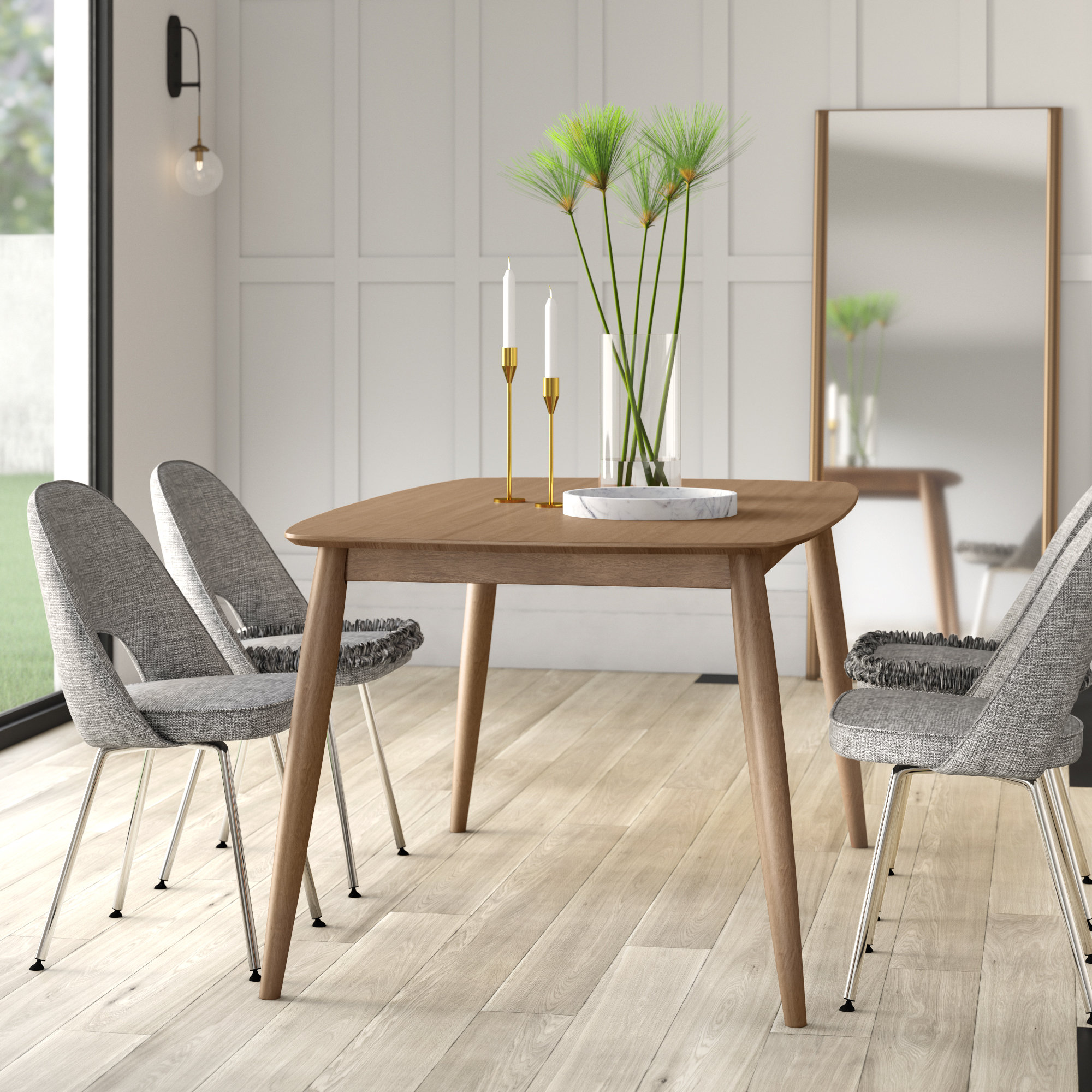 Wade Logan Armoni Rubber Solid Wood Dining Table & Reviews - Wayfair Canada