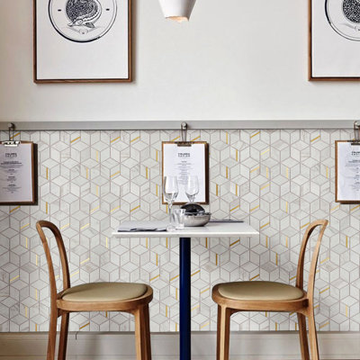 Supreme Tile Natural Dorato Marble Mosaic Wall Tile & Reviews | Wayfair