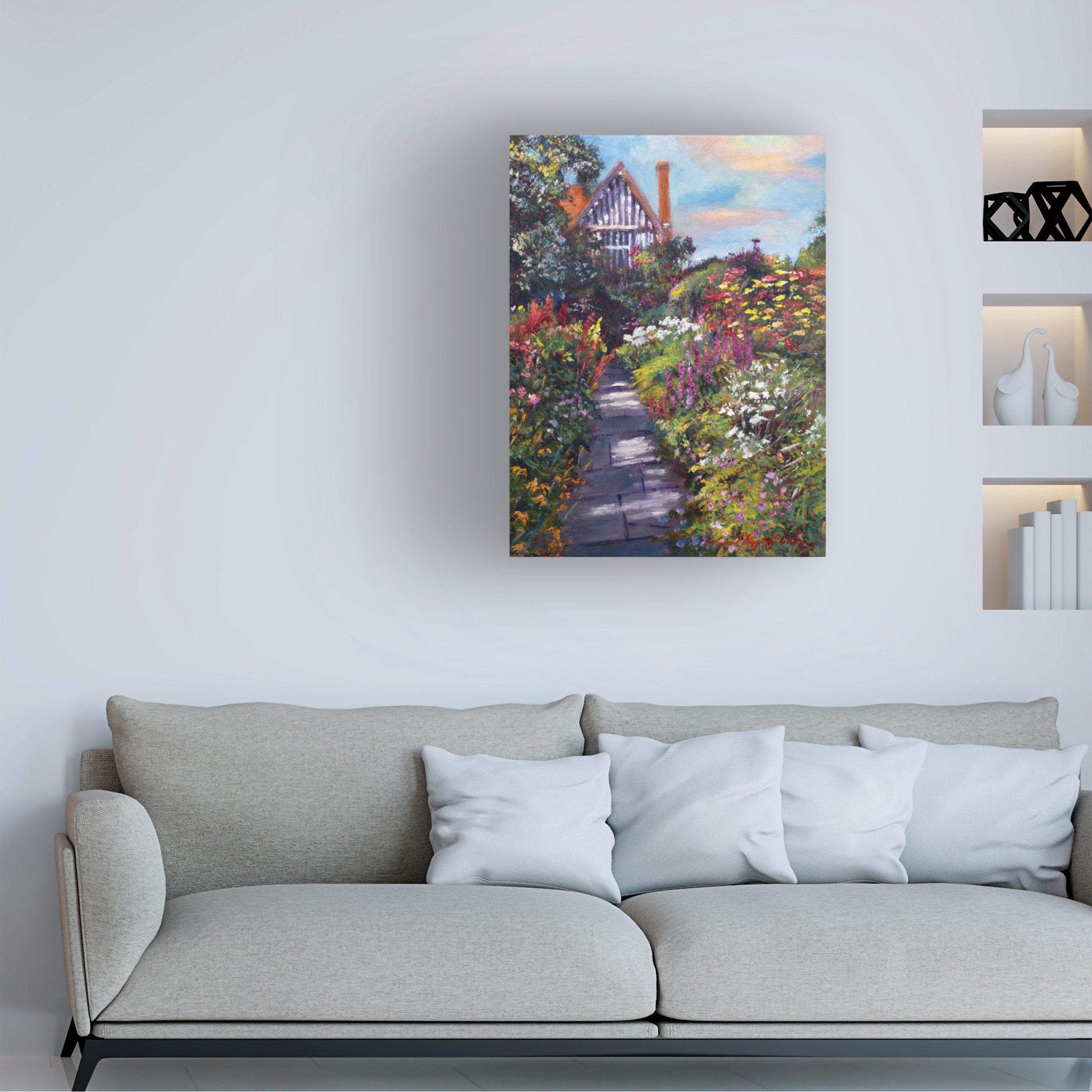 Trademark Fine Art David Lloyd Glover GARDEN PATH AT GREAT DIXTER ...