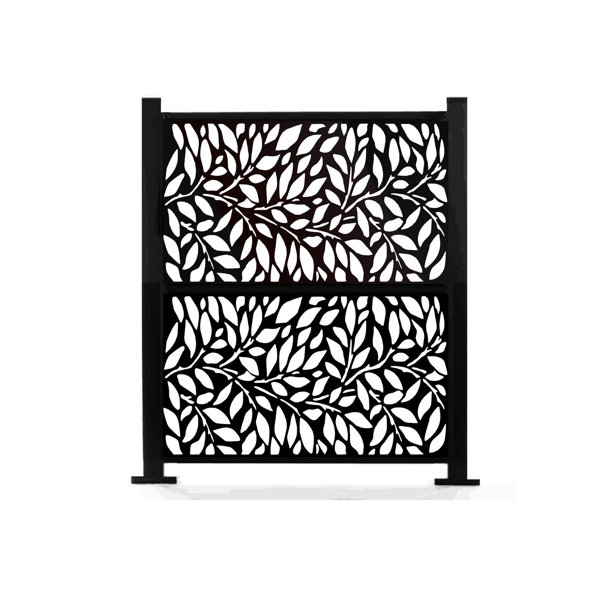 e-Joy 6 ft. H X 4 ft. W Laser Cut Metal Privacy Screen Fence ...