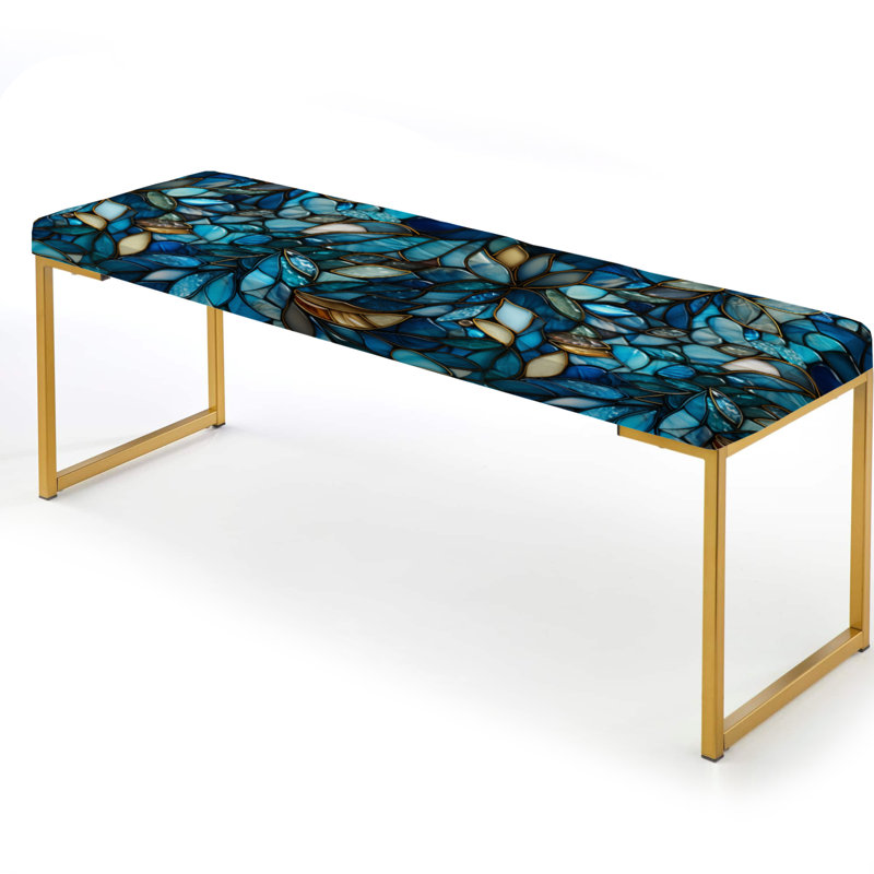 Design Art Ocean Mosaic Tropical Pattern - Tropical Upholstered Gold ...