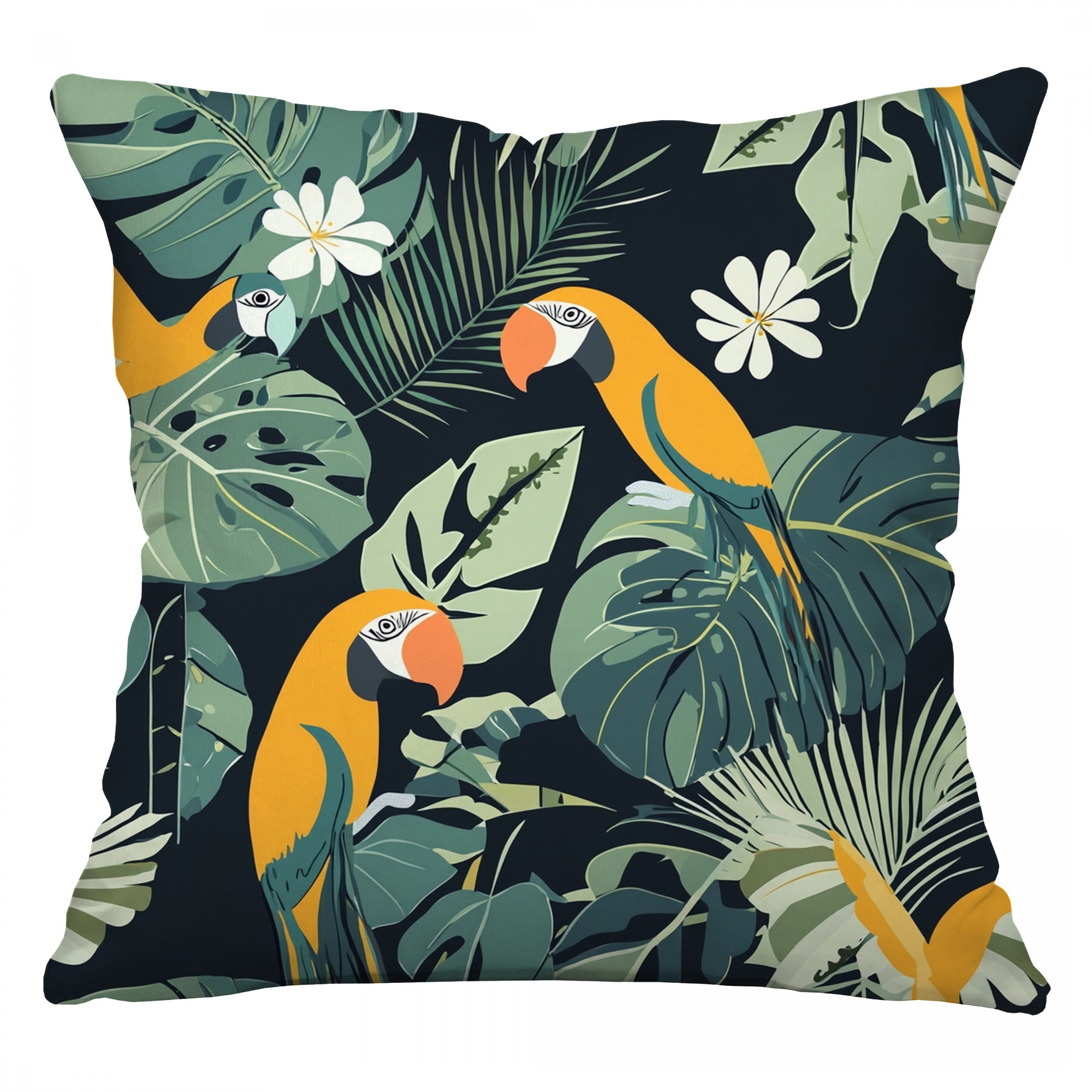 VisionDecor Parrot Throw Pillow, Animal Cotton Twill Pillows | Wayfair