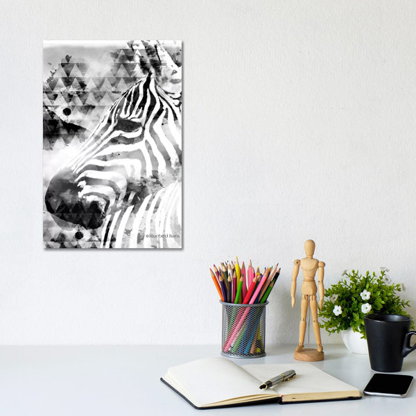 Bloomsbury Market Modern Black & White Zebra by Bluebird Barn - Wrapped ...