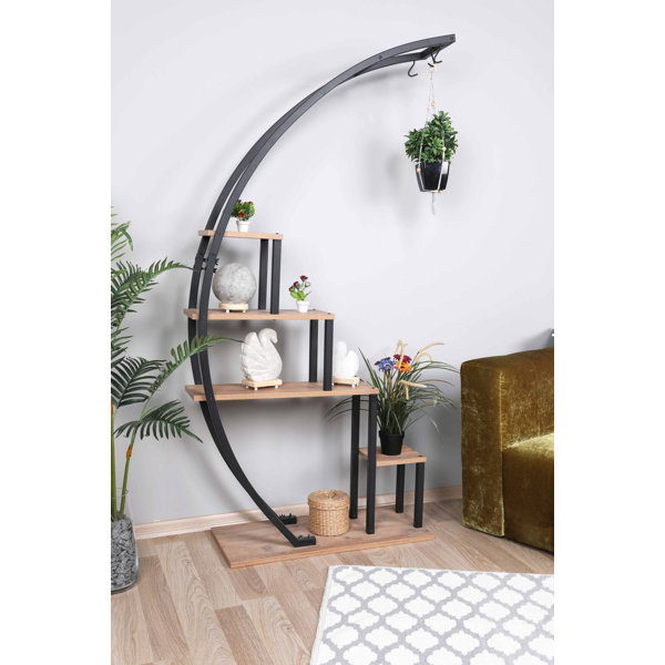 East Urban Home Chesaning 70.9" H x 33.5" W Geometric Bookcase | Wayfair