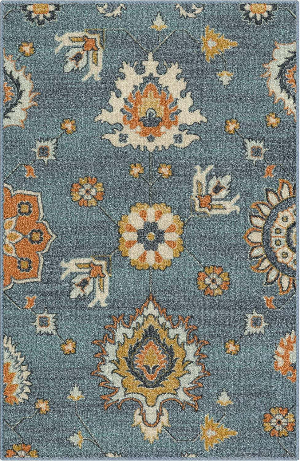 Red Barrel Studio® Maples Rugs Fleur Contemporary Motif Kitchen Rugs ...