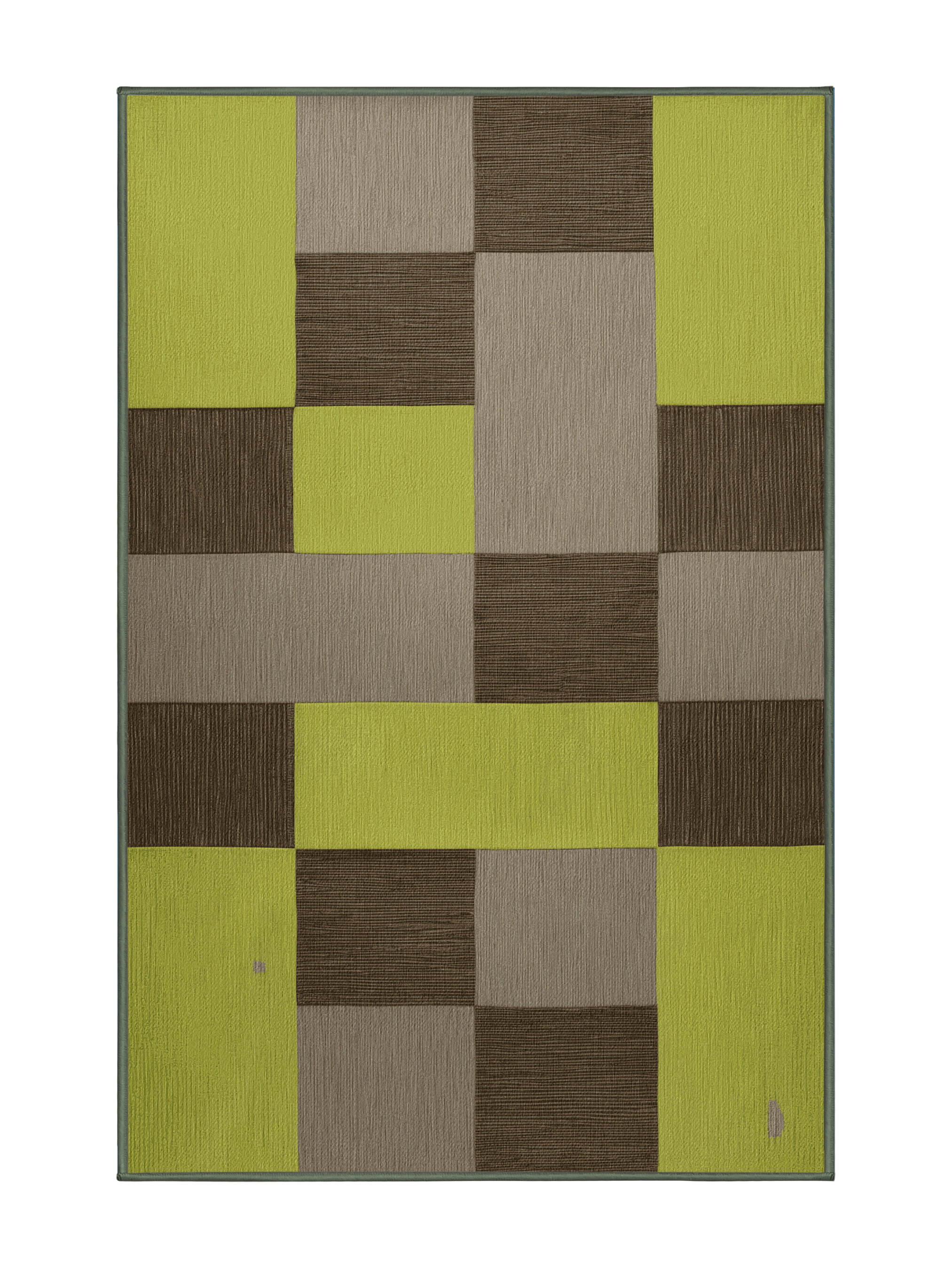 Hokku Designs Machine Washable Checkered Green Area Rug | Wayfair