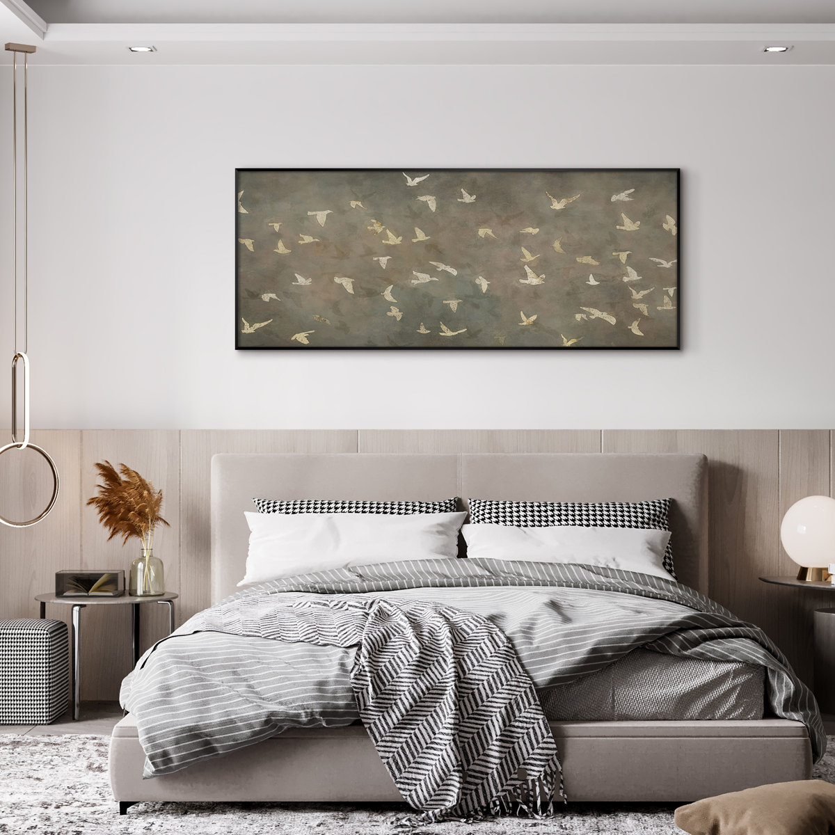 SIGNLEADER Rustic Flock of Birds Nature Inspired Art Illustrations ...