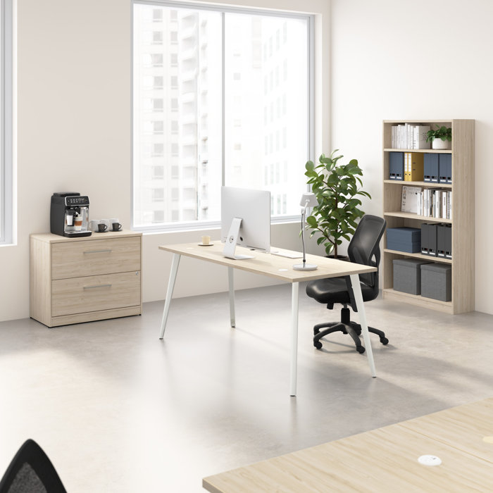 Bush Business Furniture Vista 72W Desk With Splayed Metal Legs, Lateral ...