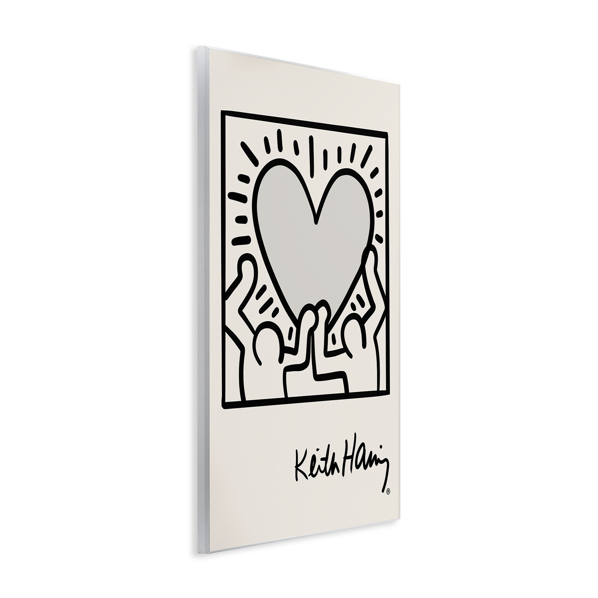 Stupell Industries Contemporary People Outline Heart Symbol Keith ...
