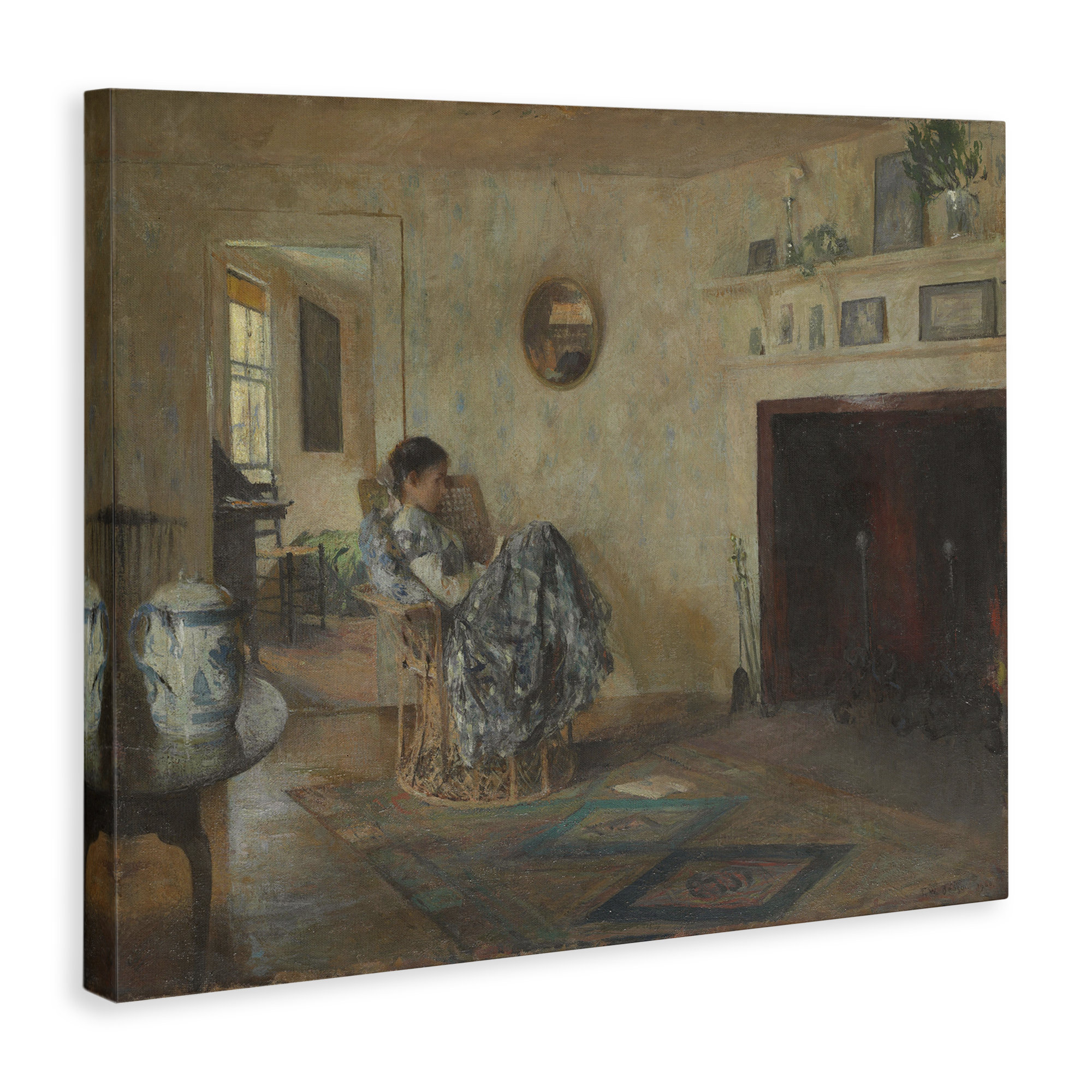 Latitude Run® Classical Rainy Day Girl Canvas Wall Art by ...