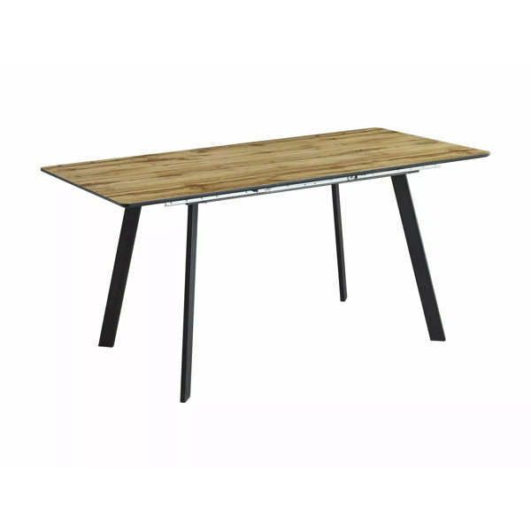 George Oliver TABLEBARI OAK ARTISAN/BLACK MAT 120(160)X80 | Wayfair.co.uk