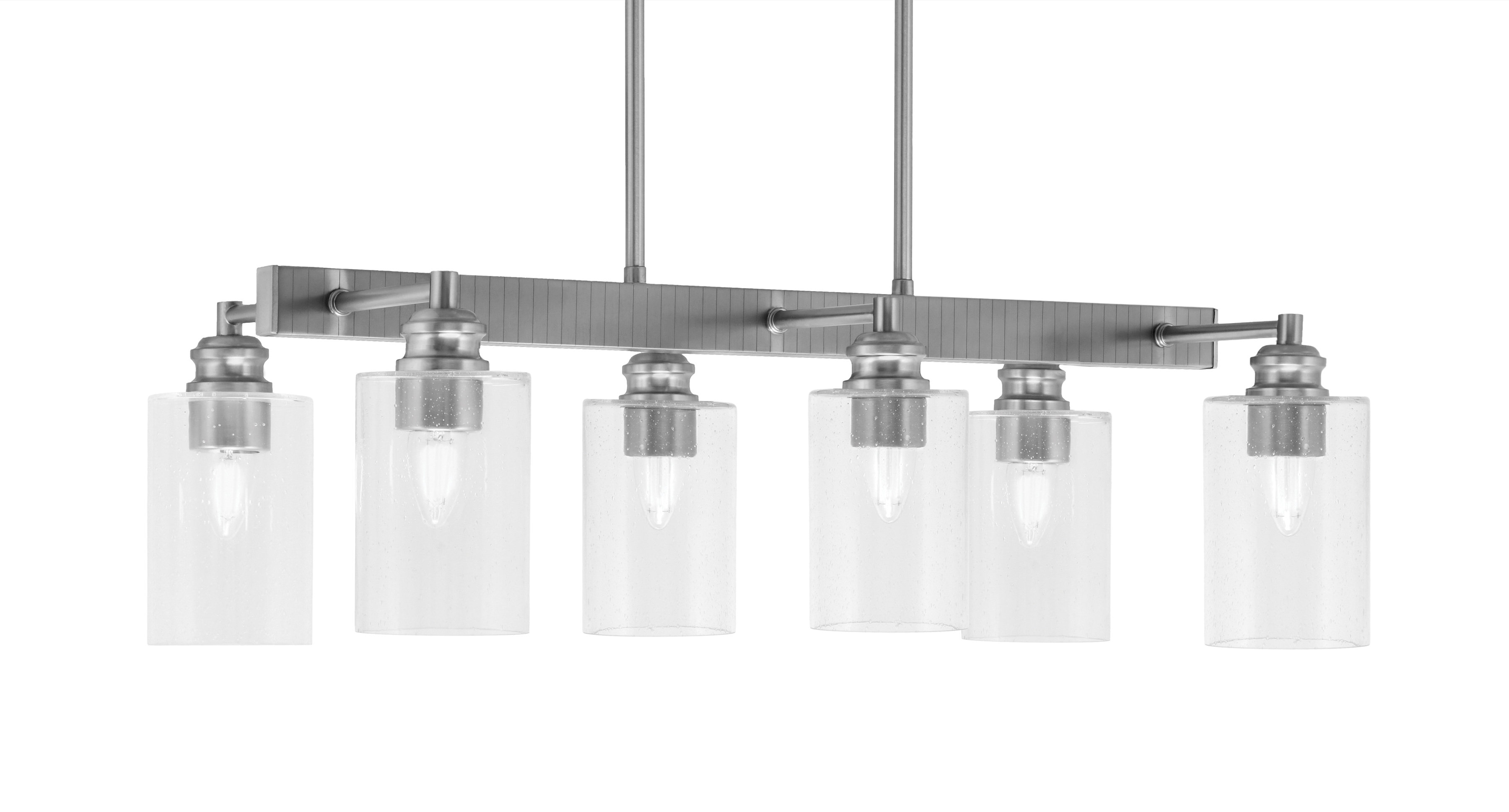 Toltec Lighting Edge 6 Light Bar Shown With 4" Bubble Glass | Wayfair