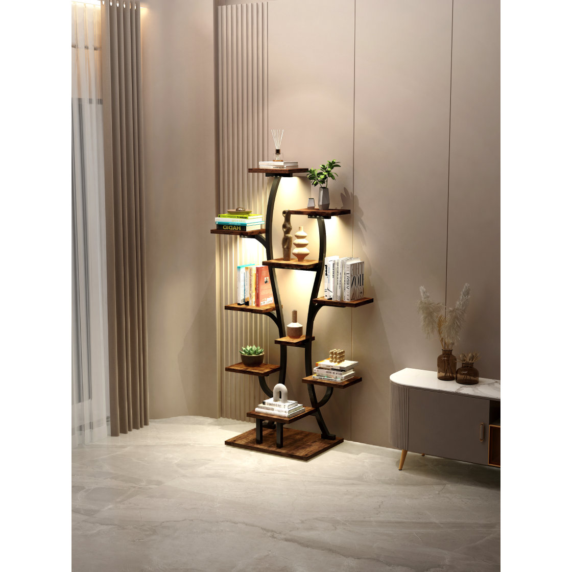 17 Stories (Vase Shape) Plant Stand Indoor With Grow Lights, Indoor ...