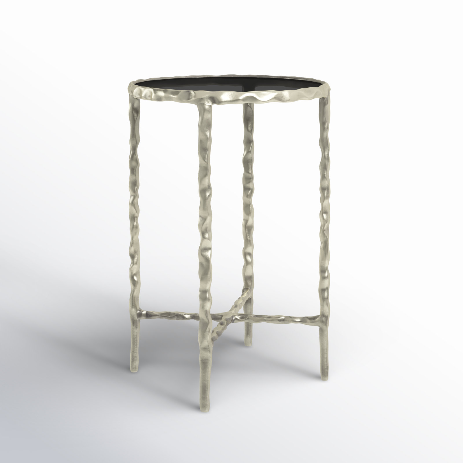 Birch Lane™ Gimlet Black Aluminum Metal Side End Accent Table with ...