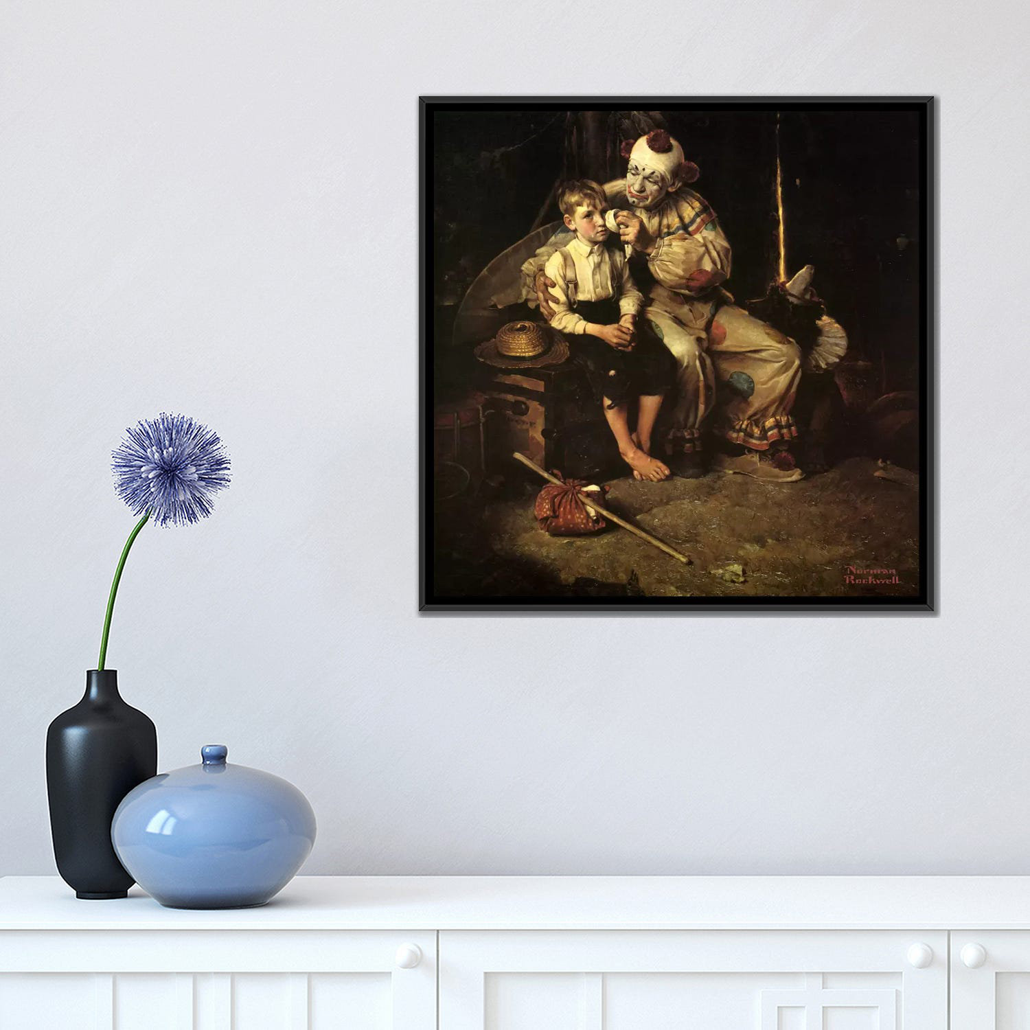 iCanvas 'The Runaway (Runaway Boy and Clown)' by Norman Rockwell ...