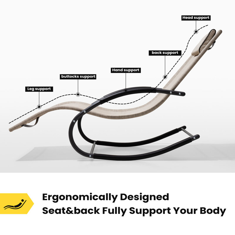 Wrought Studio Almonor Outdoor Metal Chaise Lounge & Reviews | Wayfair