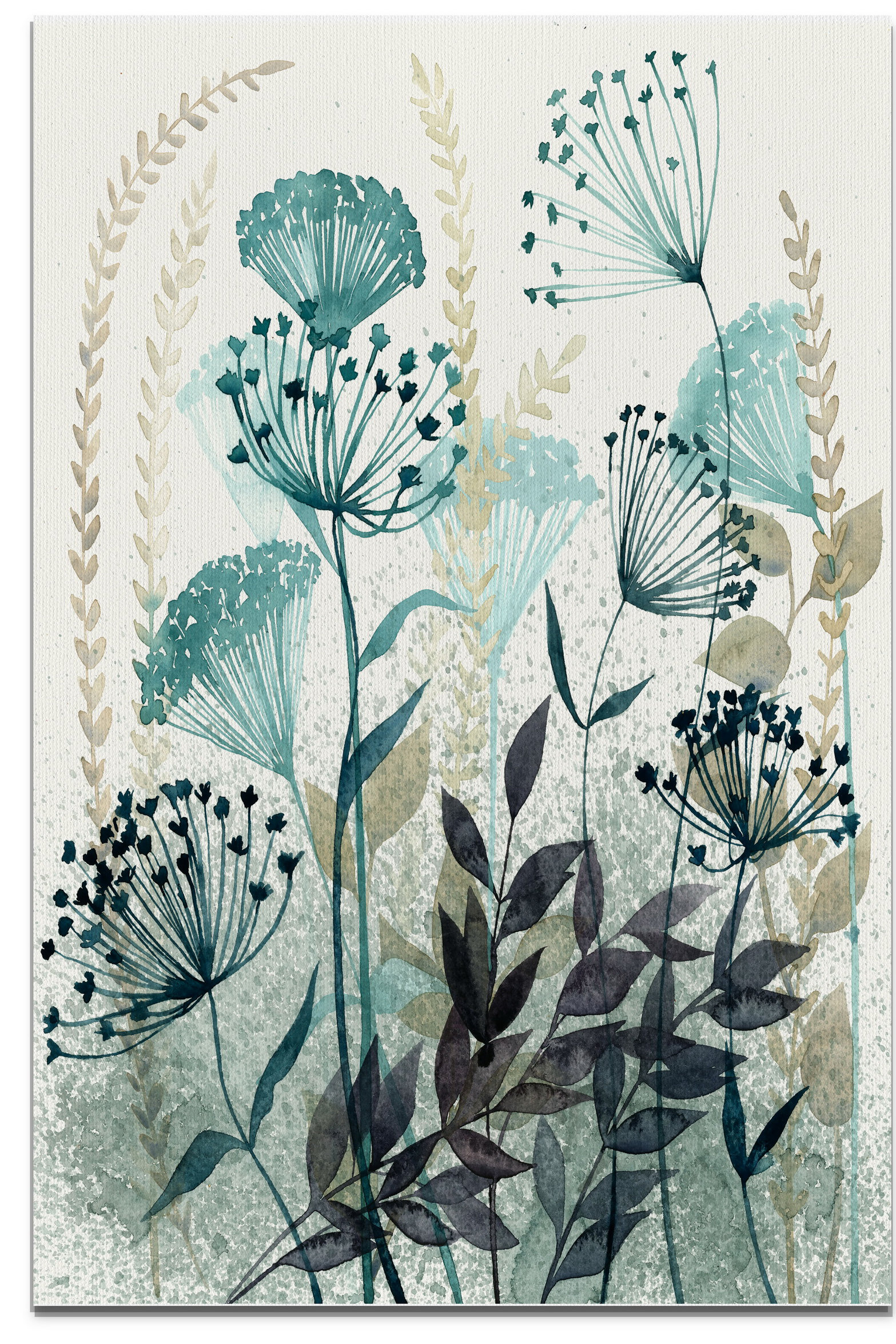 Gracie Oaks Allayed Floral I - Print on Canvas | Wayfair