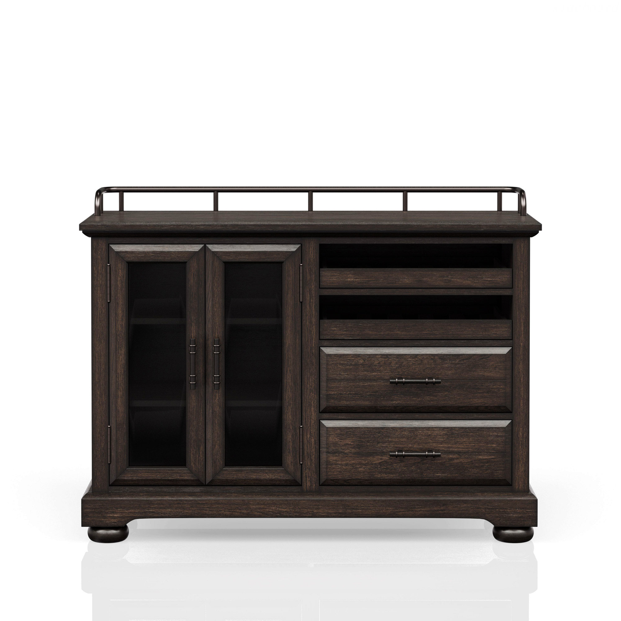 Winston Porter Sideboard, Display Cabinet, Wood Frame Storage Cabinet ...