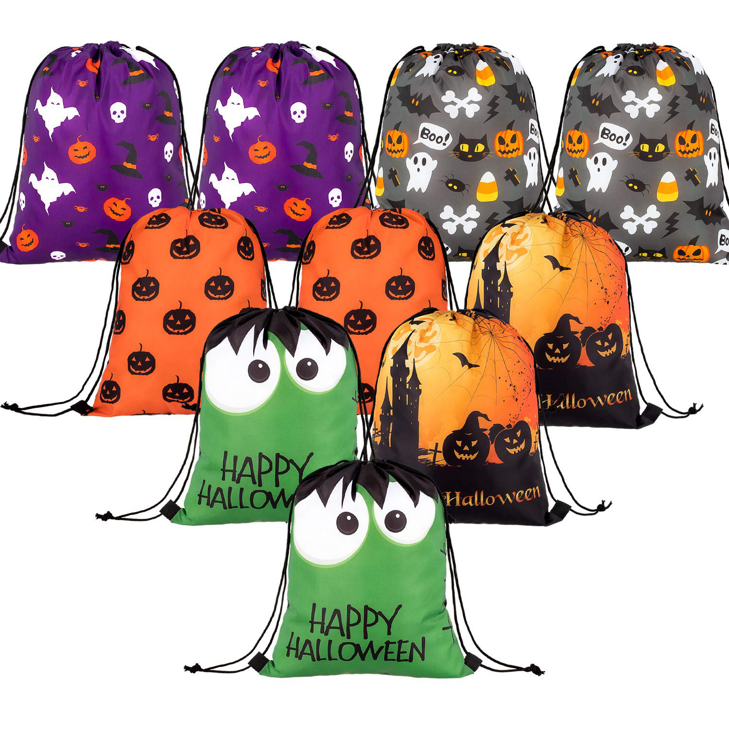 COEN 10 large Halloween drawstring backpacks perfect for candy and ...