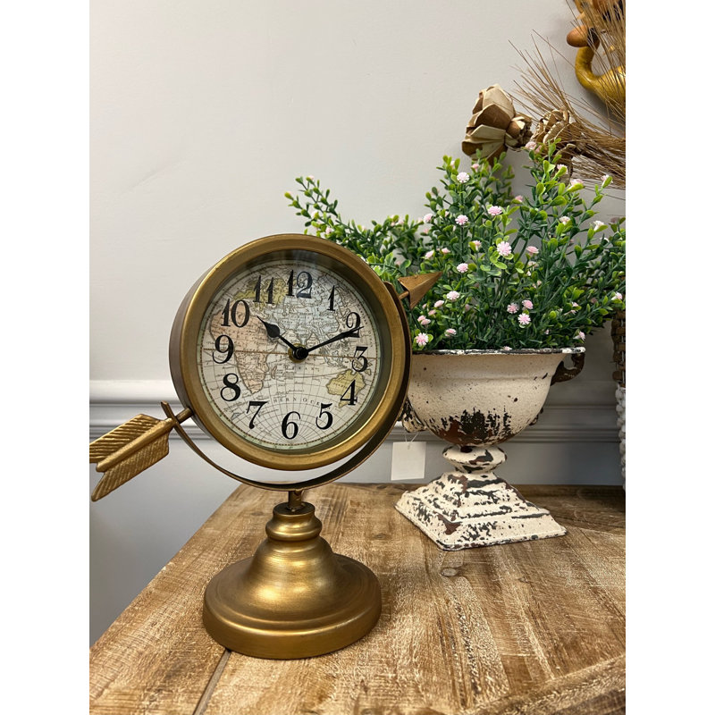 Breakwater Bay Vintage Arrow Table Clock | Wayfair