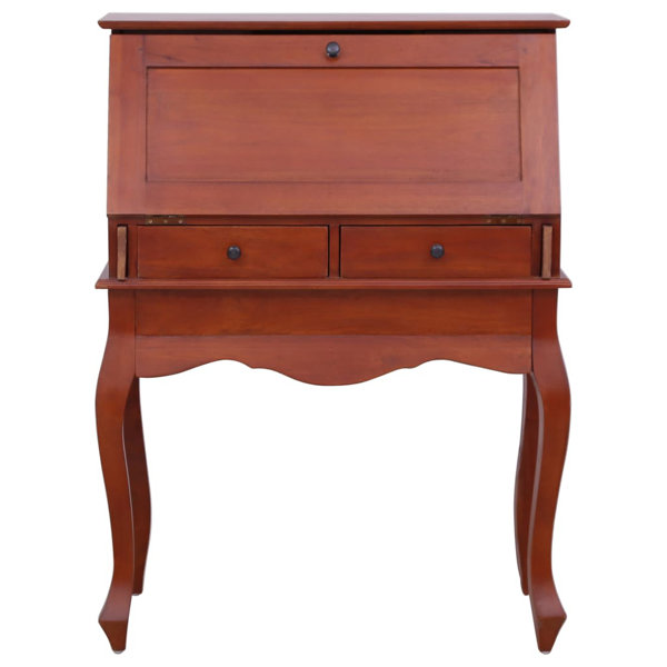 Alcott Hill® Climsland Secretary Desk Solid Wood Mahogany Secretair ...