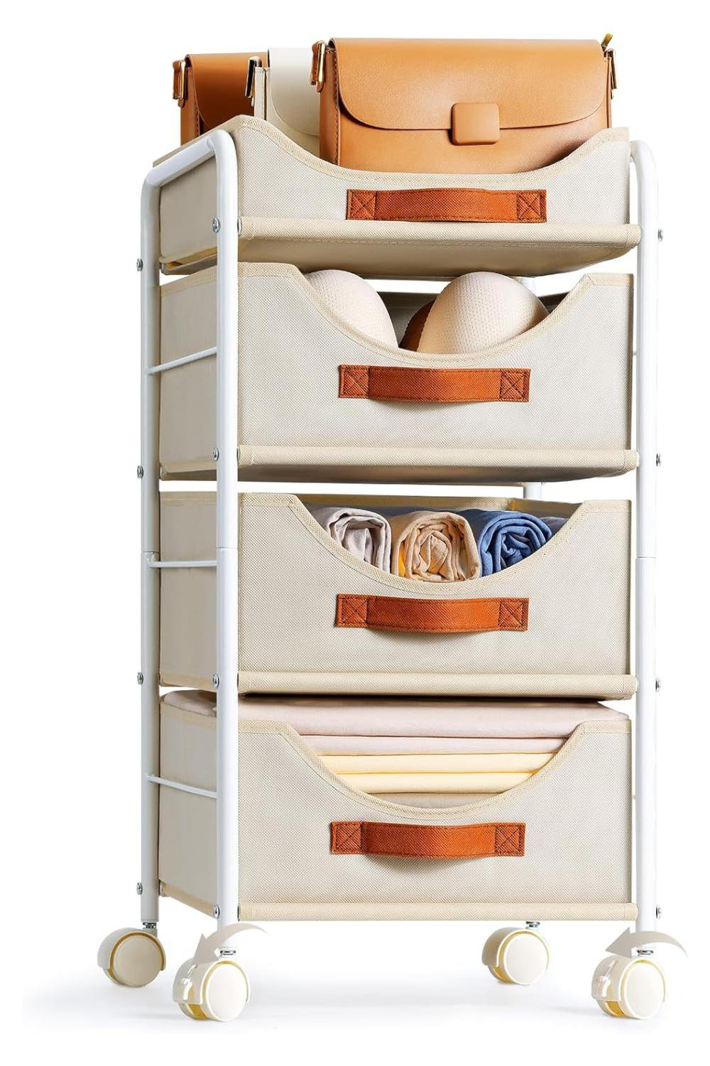 The Twillery Co. Clothes Drawer 4 Tier - Fabric Closet Drawer System ...